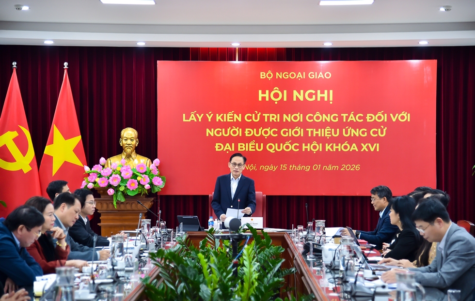 Hội nghị lấy ý kiến cử tri tại Bộ Ngoại giao giới thiệu đại biểu Quốc ...